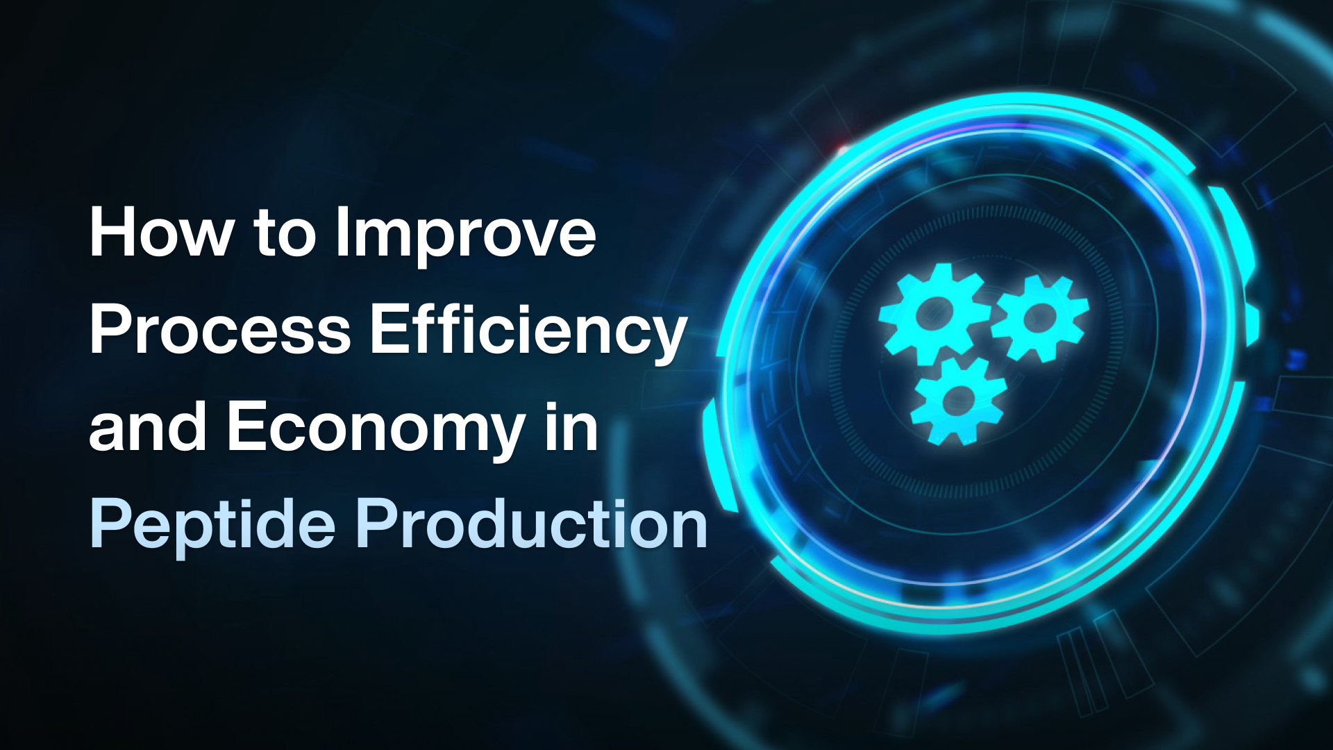 How to improve process efficiency and economy in peptide production
